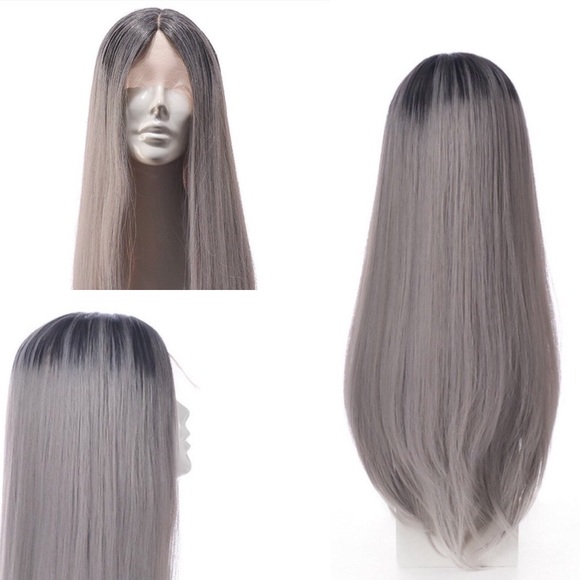 Accessories | Mari Lee 24 Grey Lace Front Wig Nwt | Poshmark